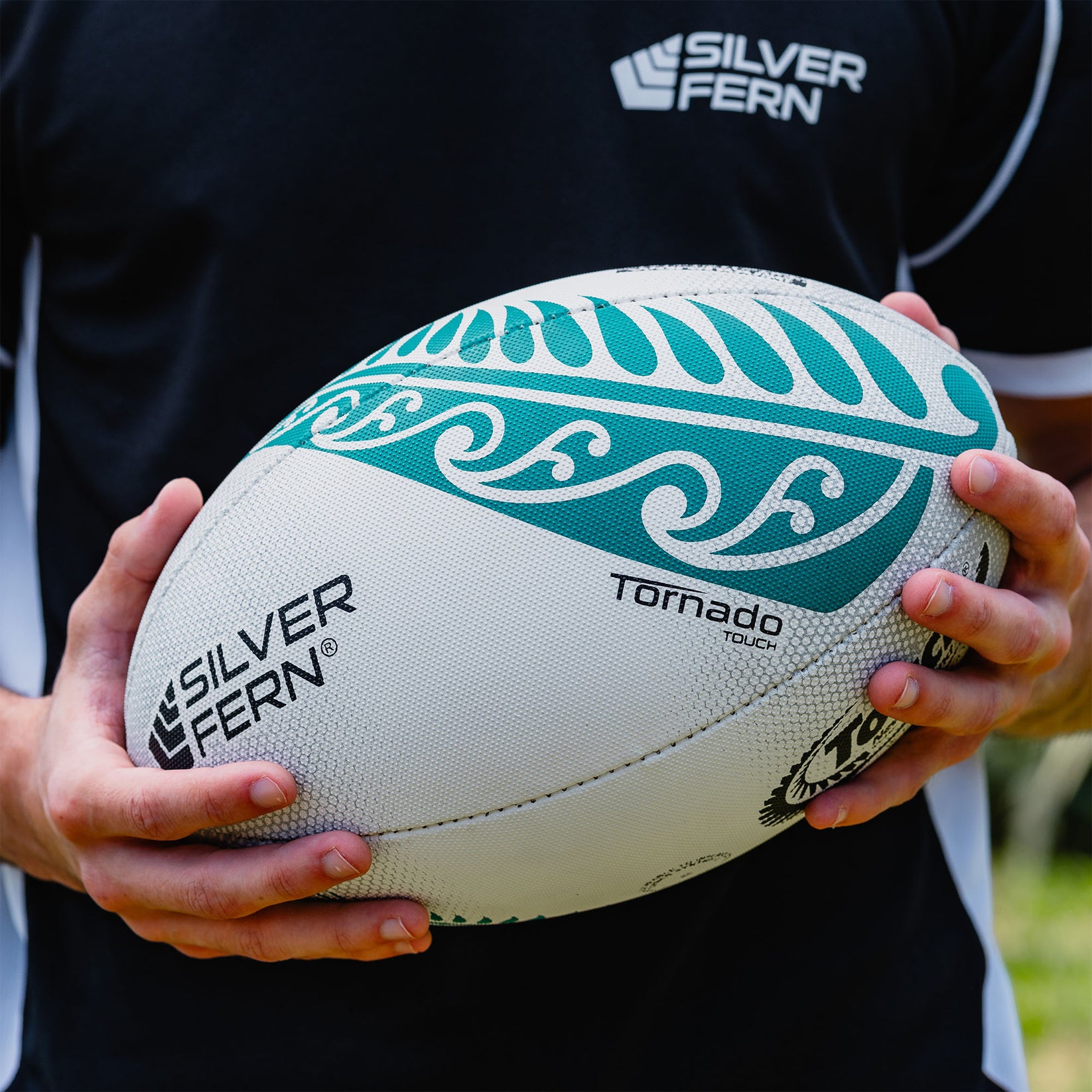 Tornado Touch Rugby Match Ball – Silver Fern