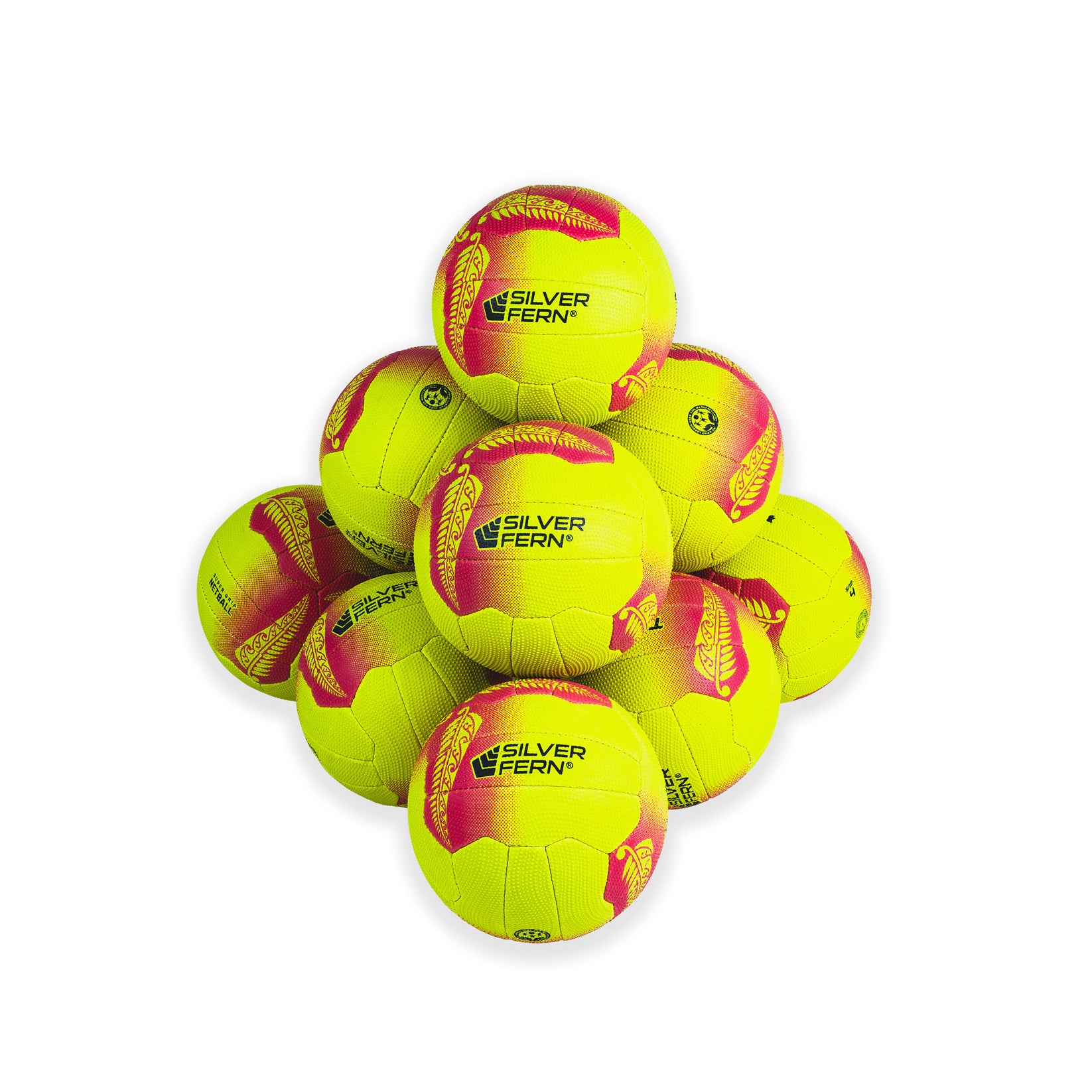 10 Ball Pack Tui Premium Trainer Yellow/Pink Size 4 – Silver Fern
