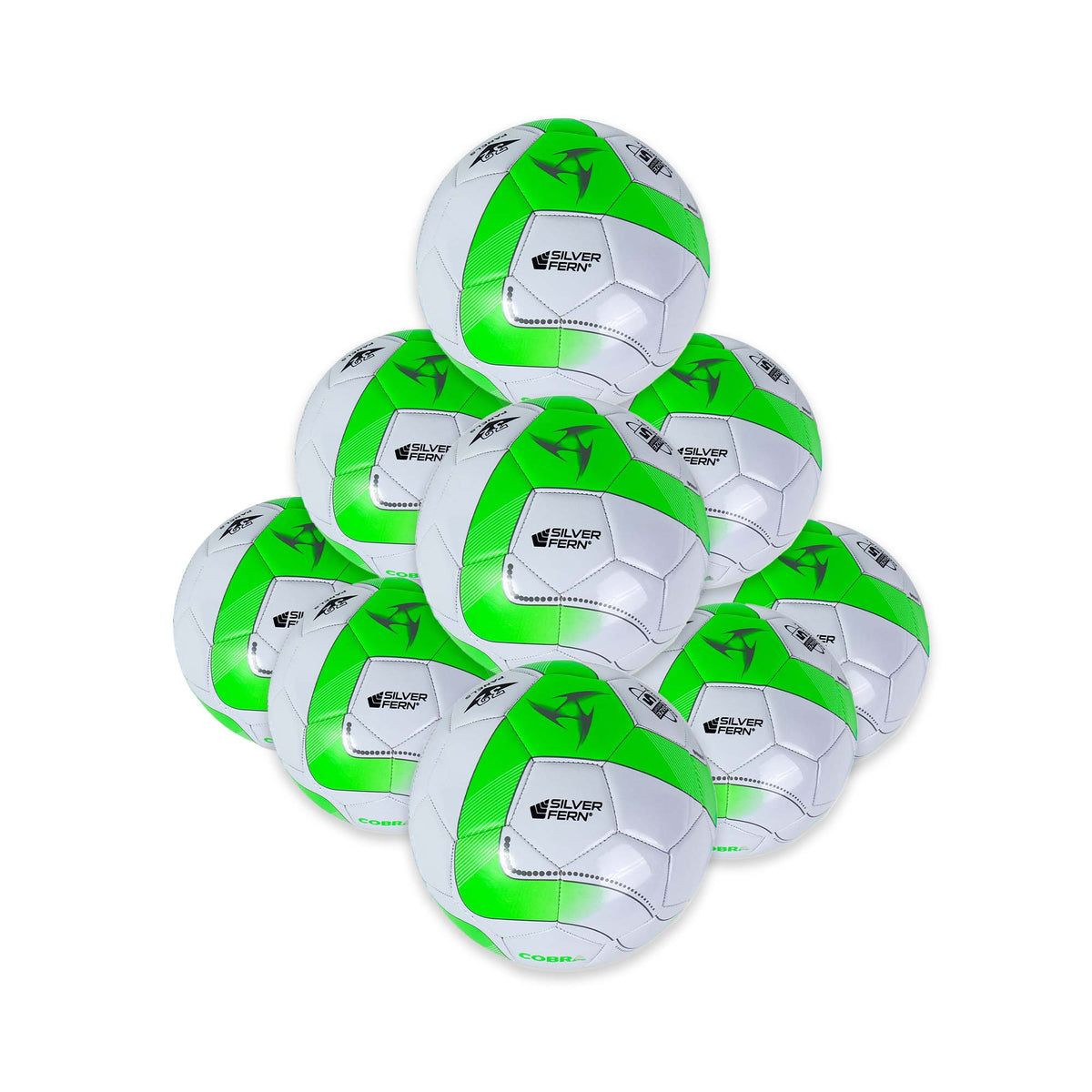 10 Ball Pack Cobra Trainer Size 5 – Silver Fern