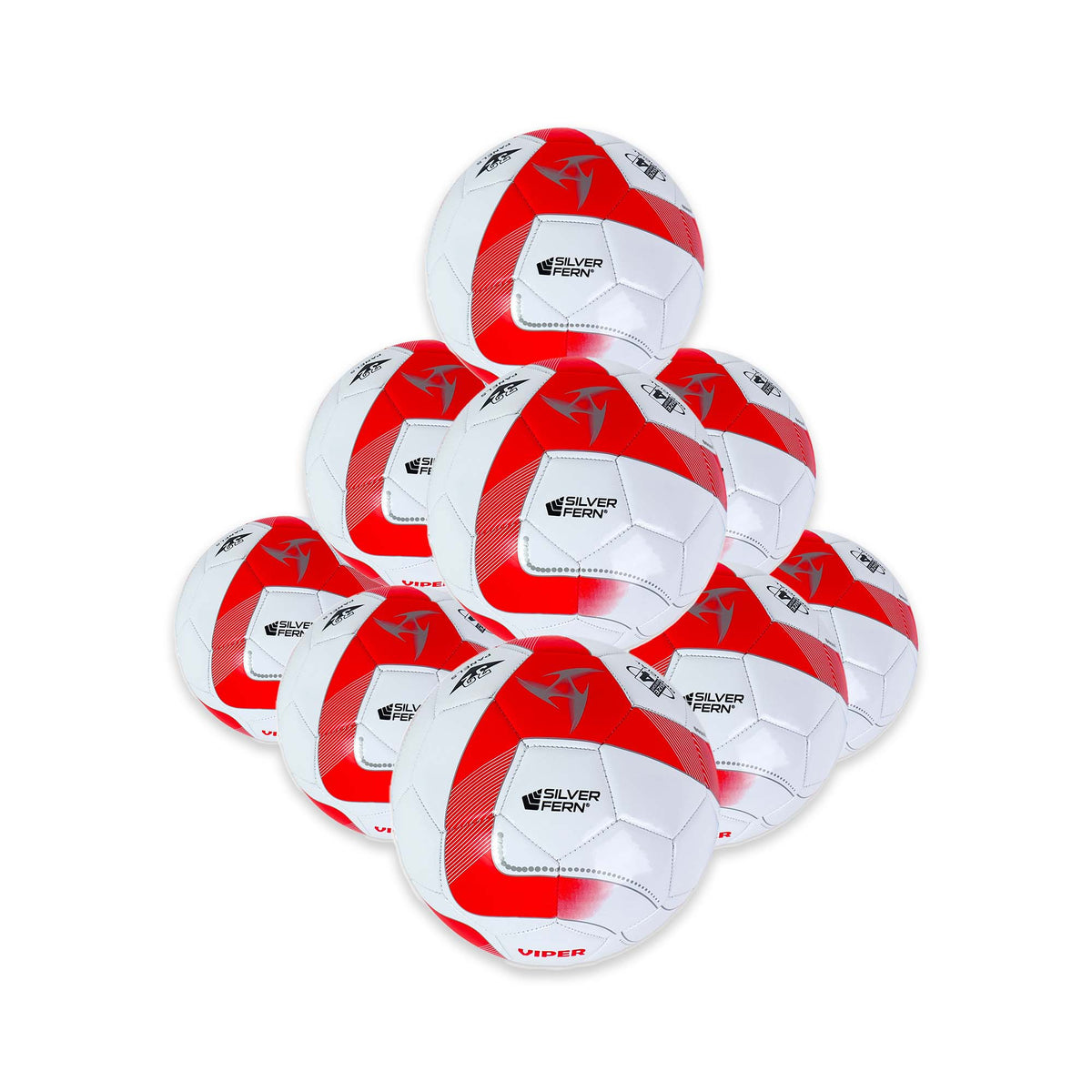 10 Ball Pack Viper Trainer Size 4 – Silver Fern